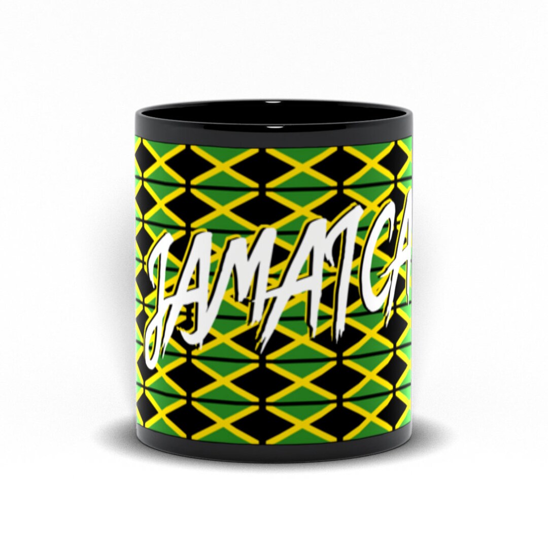 Jamaica Flag Black Mug - Etsy
