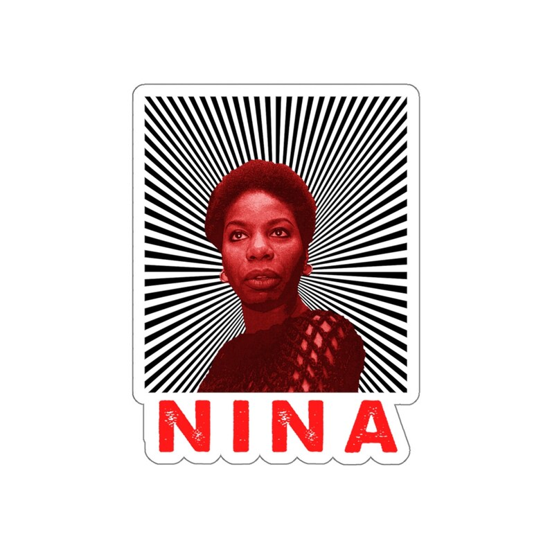 Nina Simone Sticker Red Tint Nina With Sunrays Musician - Etsy