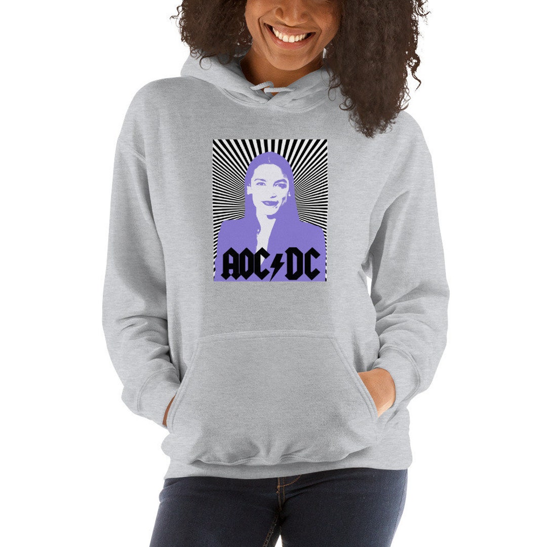 AOC DC Alexandria Ocasio-cortez Hoodie Unisex Ac/dc Inspired Lavender ...