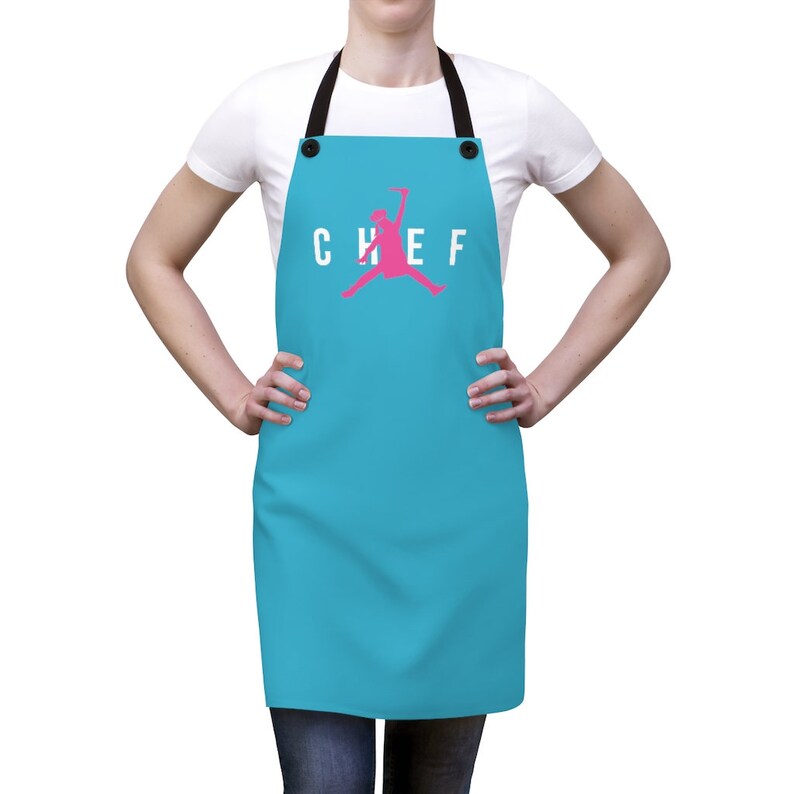 Funny Air Chef Apron Sports Logo Parody Black and Red | Etsy