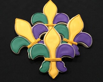 Mardi gras cookies | Etsy
