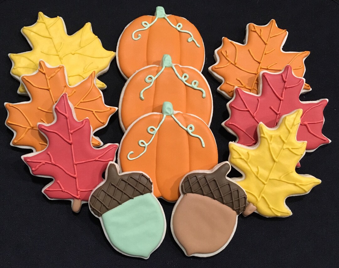 Fall Themed Sugar Cookies- Item SHIPS in 7-10 Business Days, Please ...