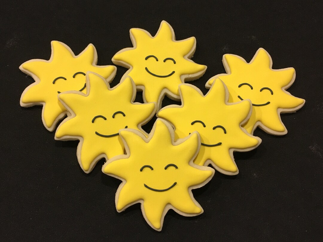 Smiling Sun Sugar Cookies- Item SHIPS in 7-10 Business Days, Please ...