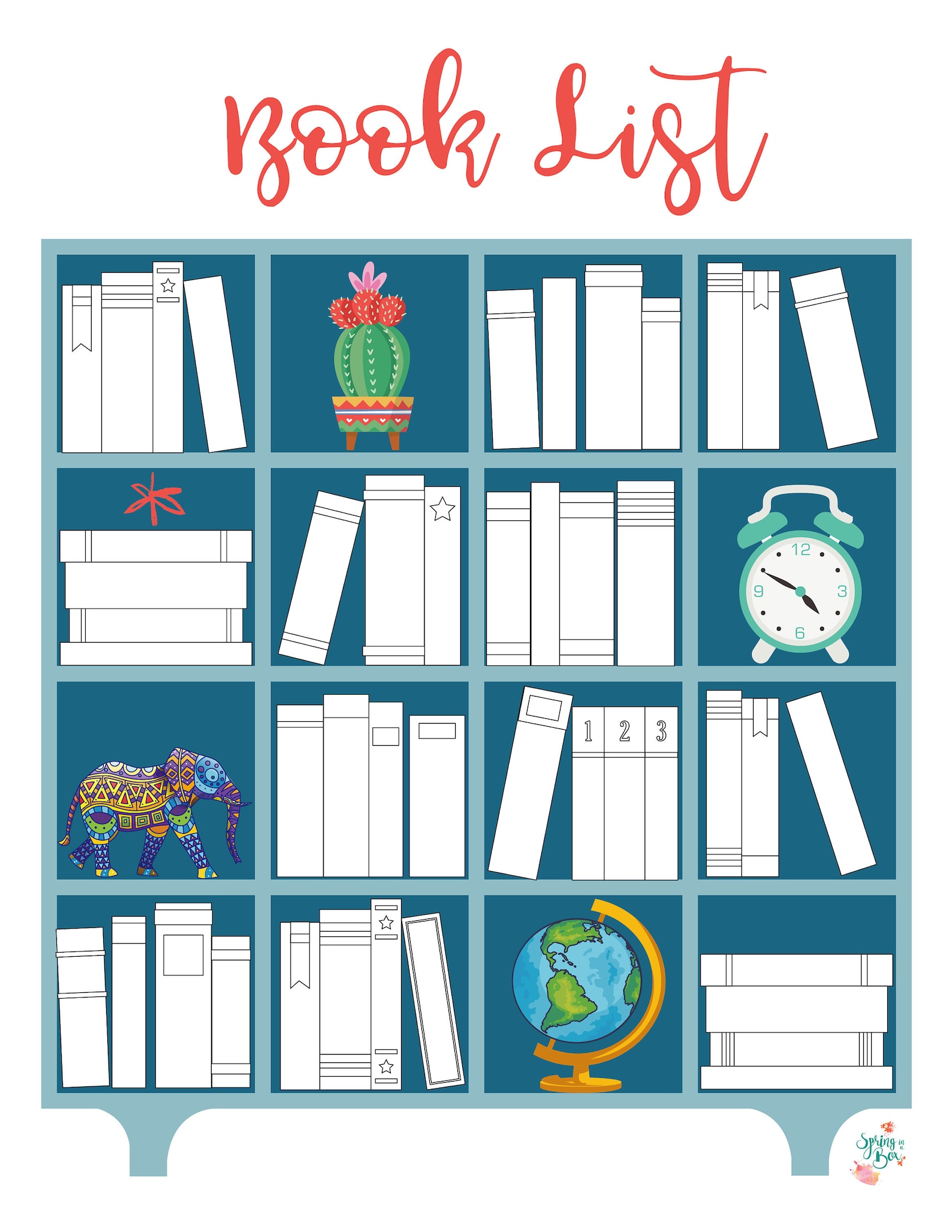 Printable Reading Book List Tracker Letter Bullet Journal - Etsy