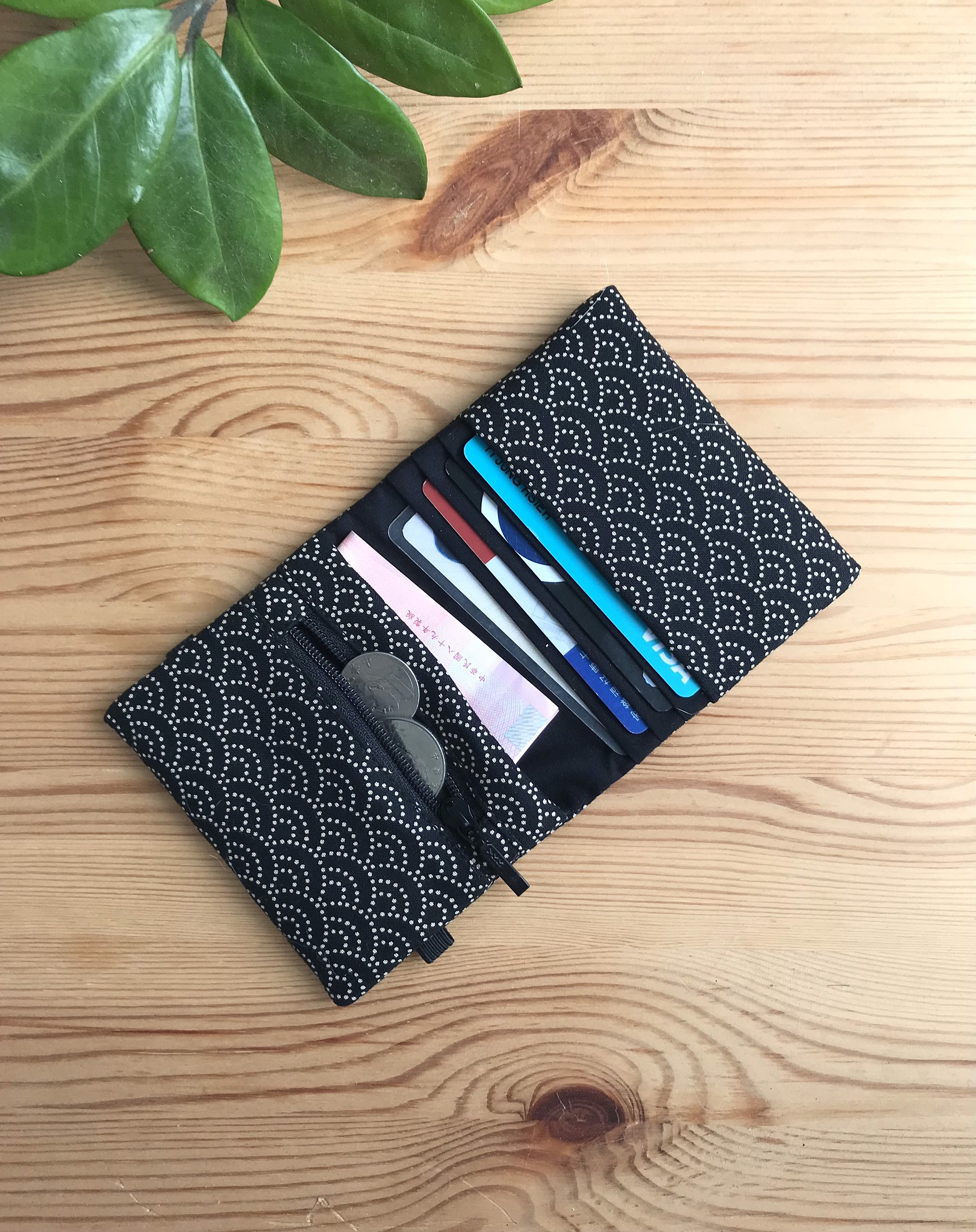 Mini Wallet / Pocket Wallet/ Card Holder/ Japanese Fabric / Men's ...