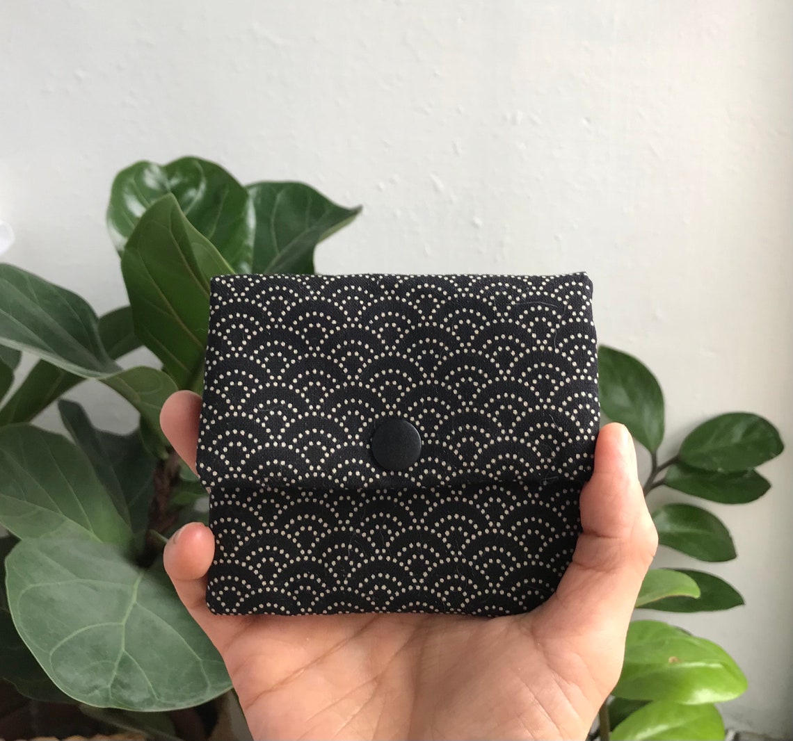 Japanese Fabric / Fabric Pocket Wallet / Card Holder / Minimalist ...