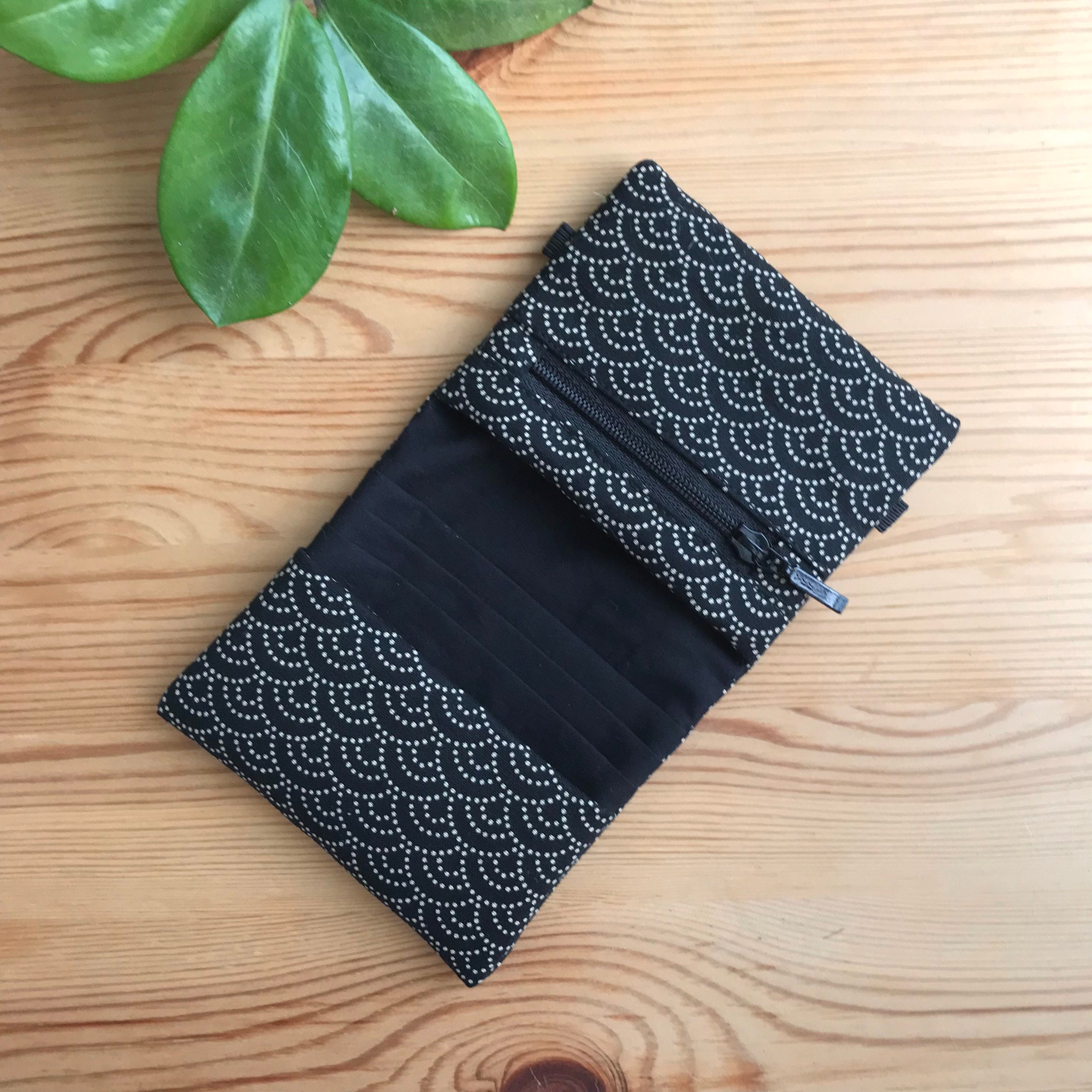 Mini Wallet / Pocket Wallet/ Card Holder/ Japanese Fabric / Men's ...