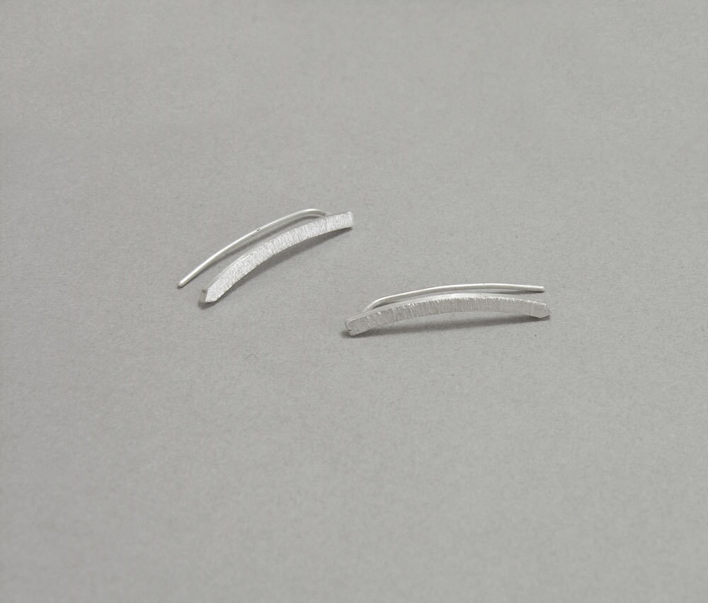Ear Climber Sterling Silver Ear Pins Bar Ear Crawlers Ear - Etsy