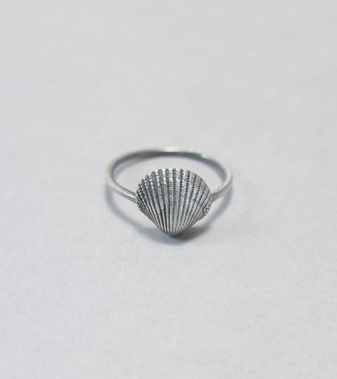 Seashell Ring Scallop Shell Sterling Silver Summer Beach | Etsy