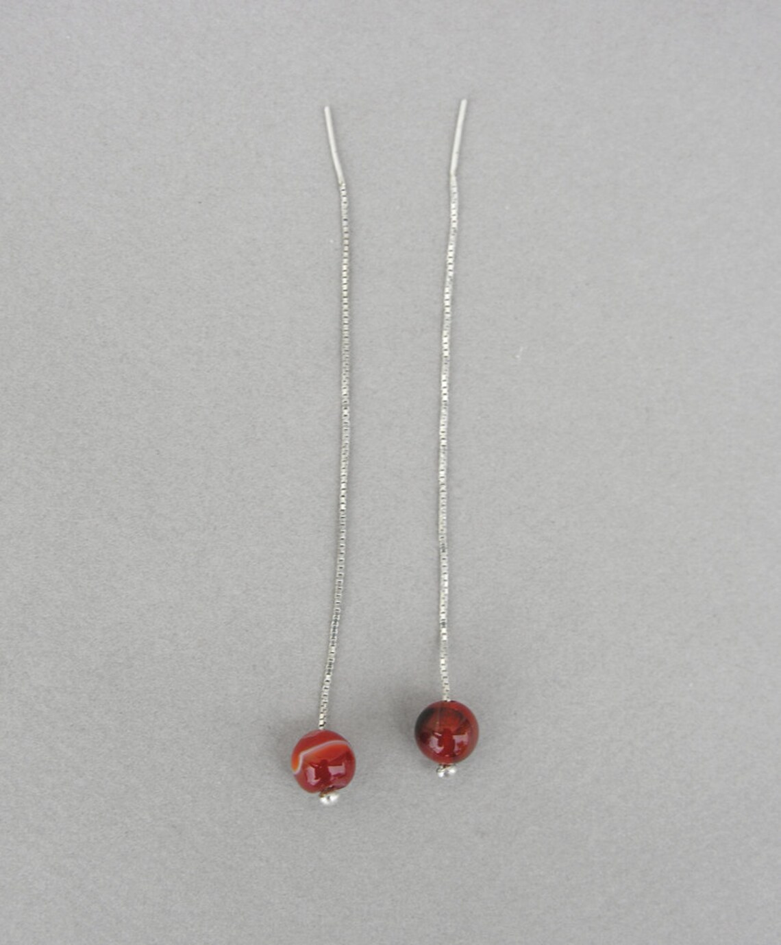 Threader Earrings Long Drop Dangle Earrings Minimalist Semi - Etsy