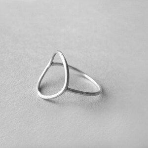 Sterling Silver Open Circle Ring. Geometric Jewellery - Etsy