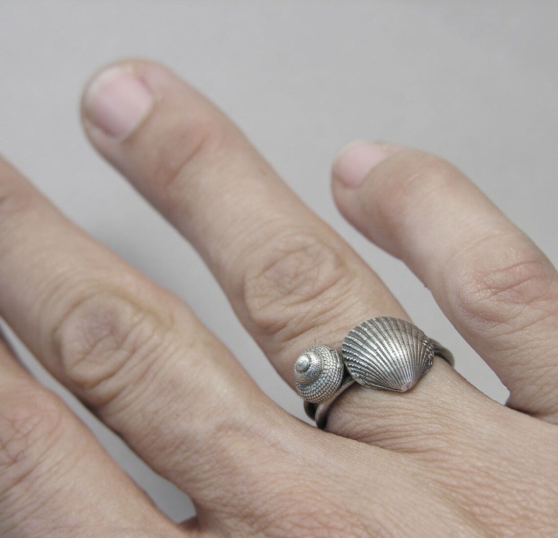 Shell Ring Sterling Silver Conch Seashell Beach Jewellery | Etsy