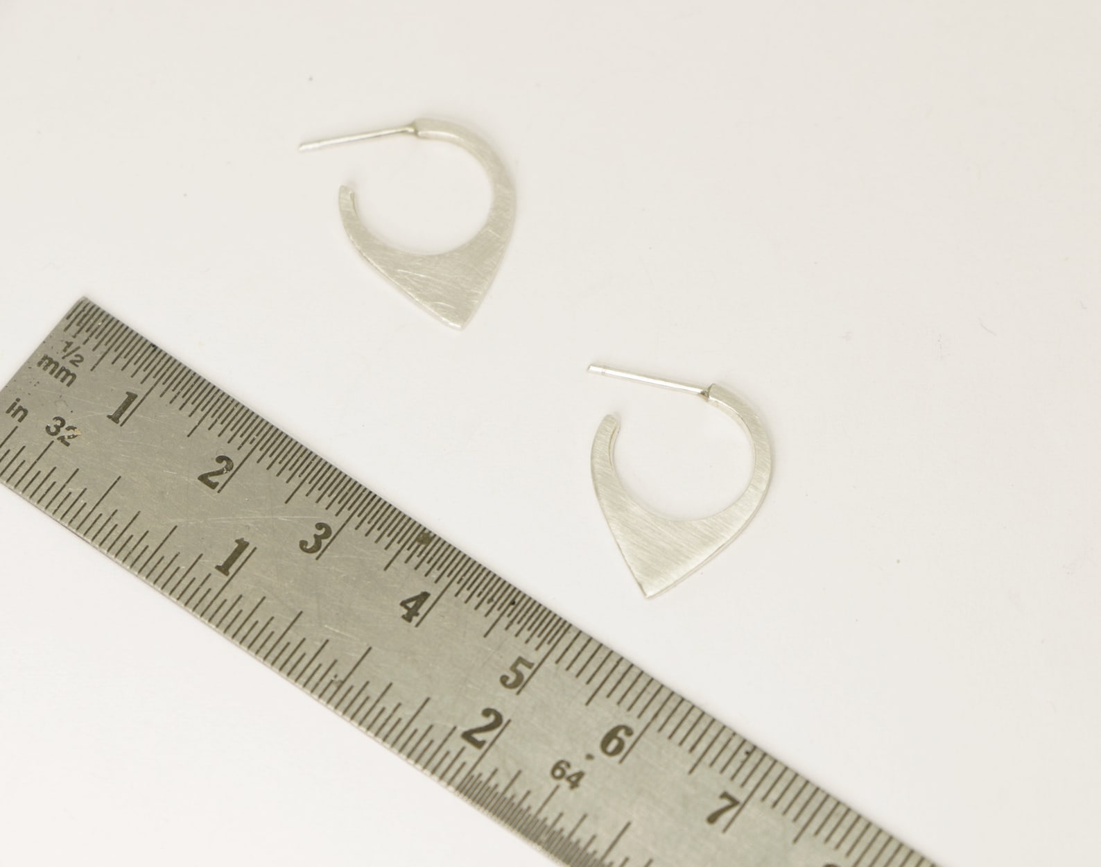 Small Hoops Sterling Silver Geometric Unisex Fin Hoops - Etsy