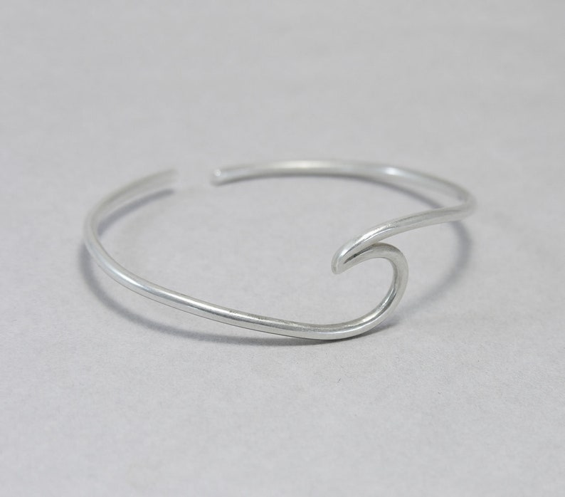 Wave Cuff Bangle Sterling Silver Beach Jewellery Ocean - Etsy