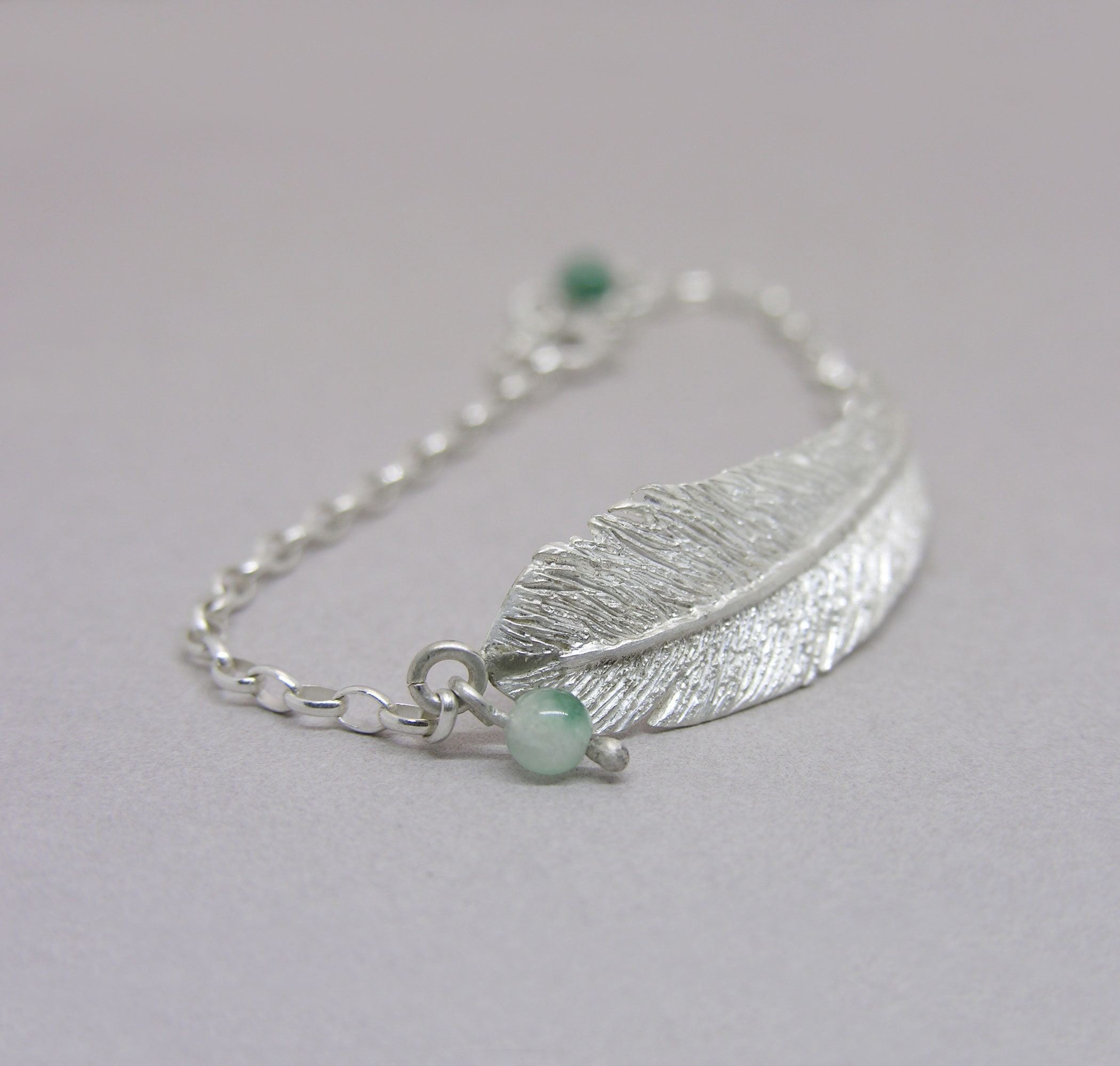 Eagle feather bracelet sterling silver bird feather | Etsy