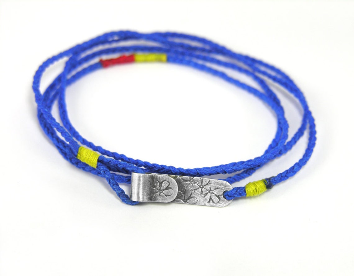 Silver Wrapped Bracelet Summer Stacking Bracelet Layered - Etsy