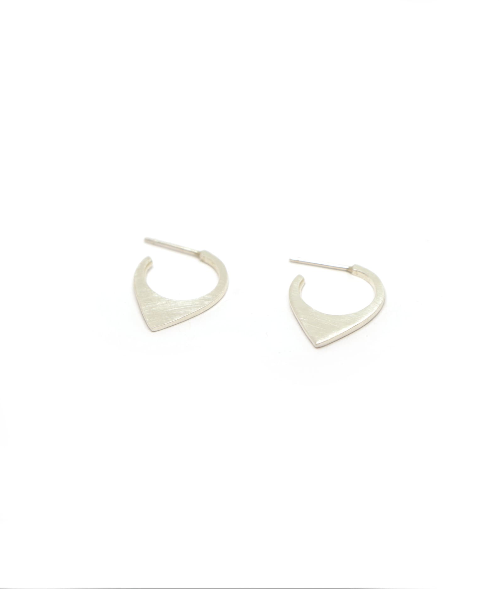 Small Hoops Sterling Silver Geometric Unisex Fin Hoops - Etsy