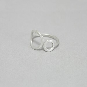 Two Circles Ring, Infinity Boho Sterling Silver Ring, Open Circle Ring ...