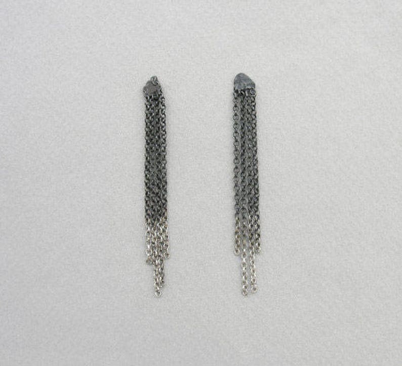 Chain Waterfall Earrings Long Tassel Chain Earrings Dangling | Etsy