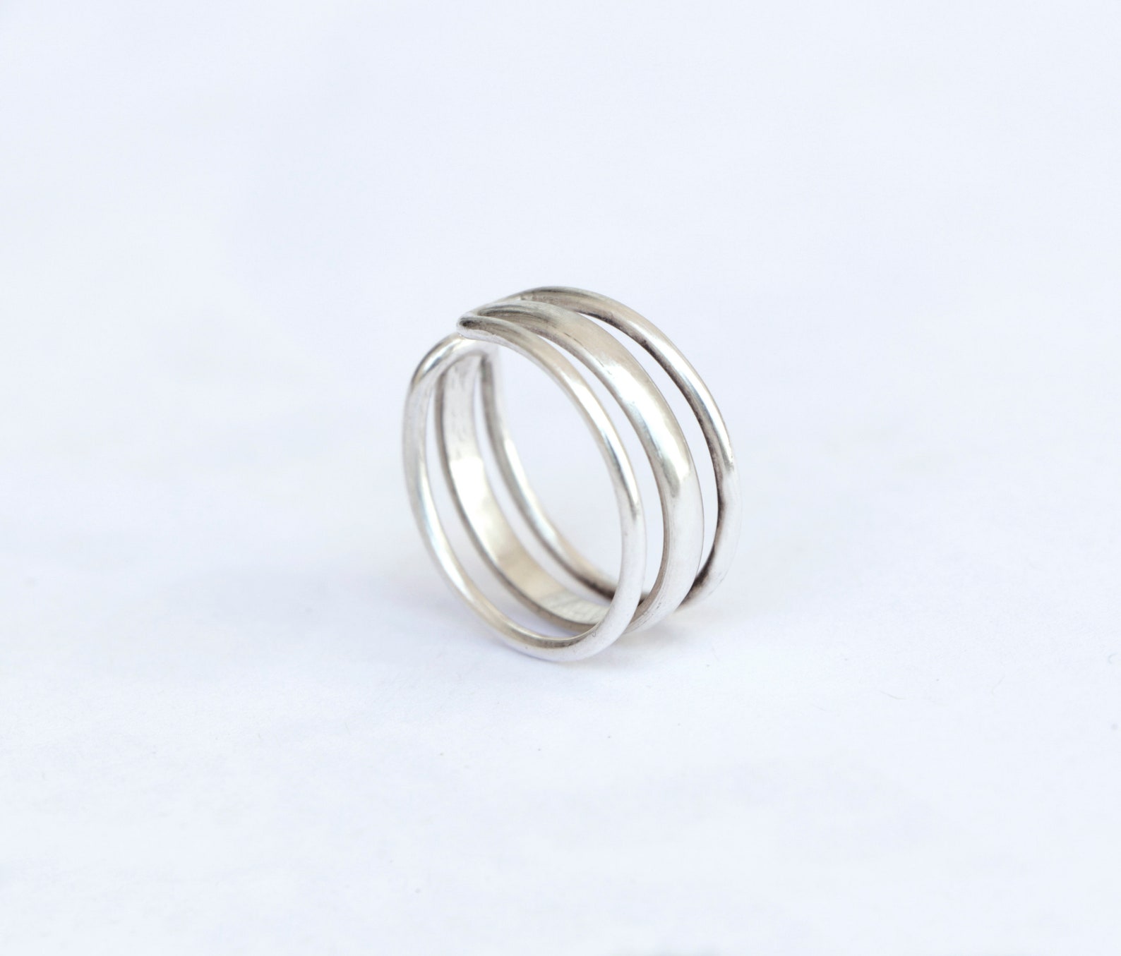 Triple Bar Open Ring Three Band Ring Intertwined Bands - Etsy