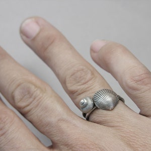 Seashell Ring, Scallop Shell Sterling Silver, Summer Beach Jewellery ...