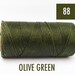 OLIVE GREEN Waxed Macrame Thread Linhasita #88 1mm Spool of 190 Yards ...
