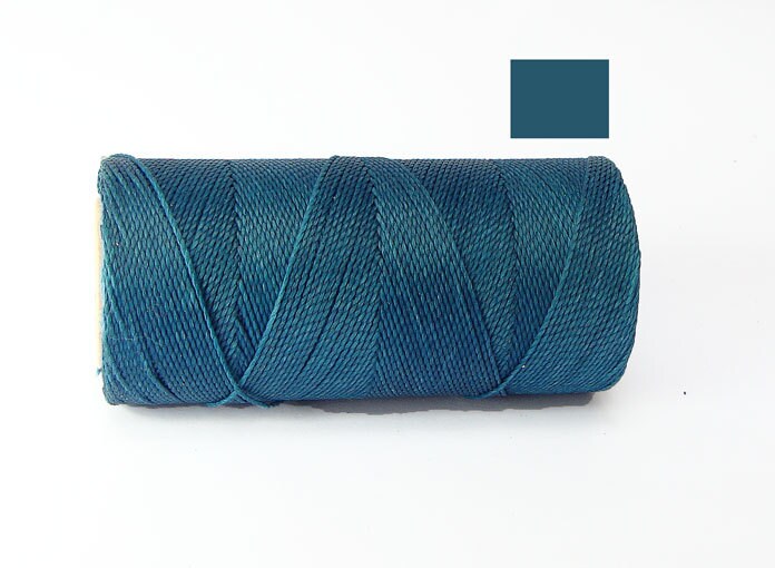 Bracelet Cord Waxed Polyester Cord Macrame Thread TEAL | Etsy