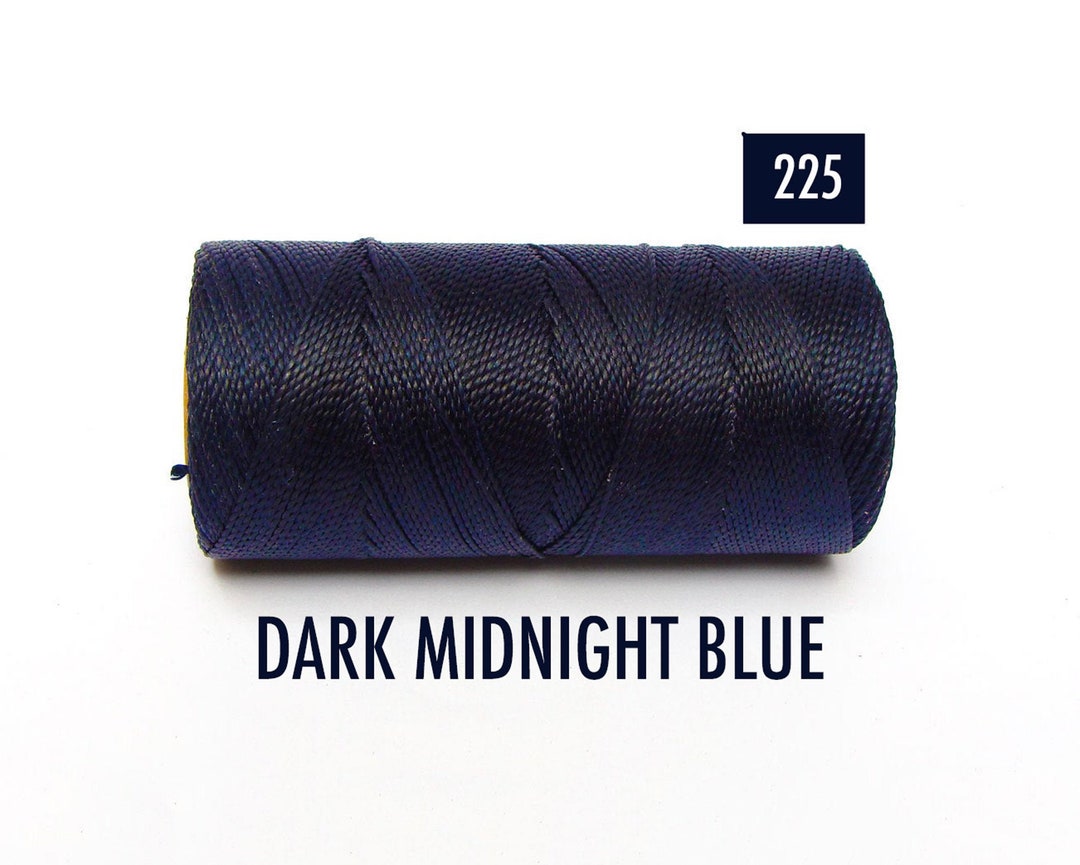 Jewelry String DARK MIDNIGHT BLUE 1mm Waxed Cord Linhasita #225 Spool ...