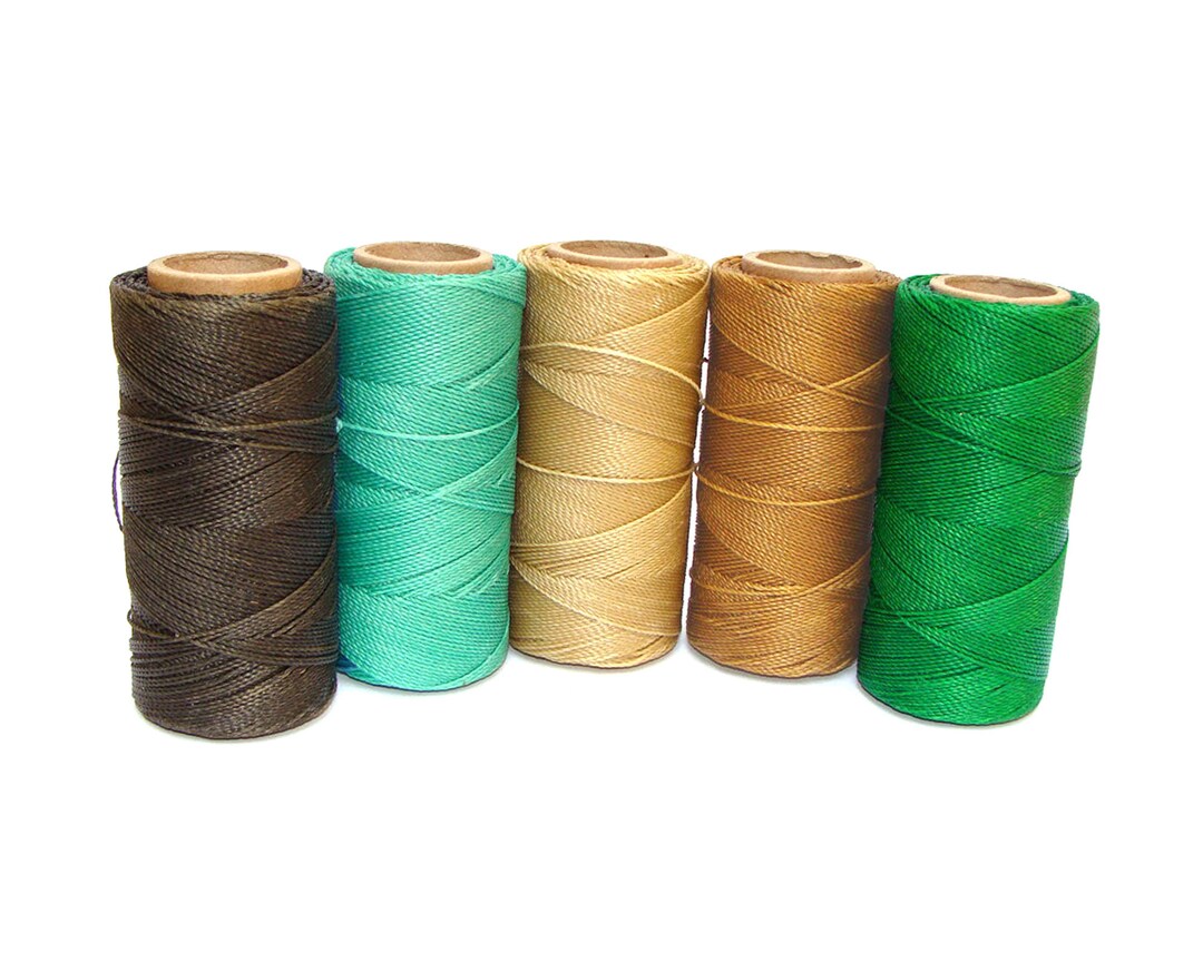 Waxed Cord | Macrame Cord | Waxed Polyester Thread | Set of 5 Colors ...