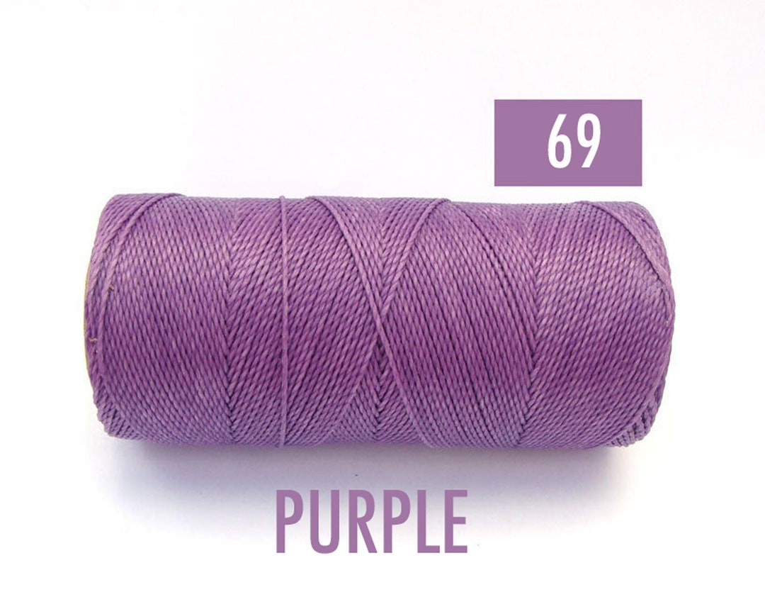 PURPLE Macrame String - Waxed Polyester Thread - 1mm Waxed Cord ...