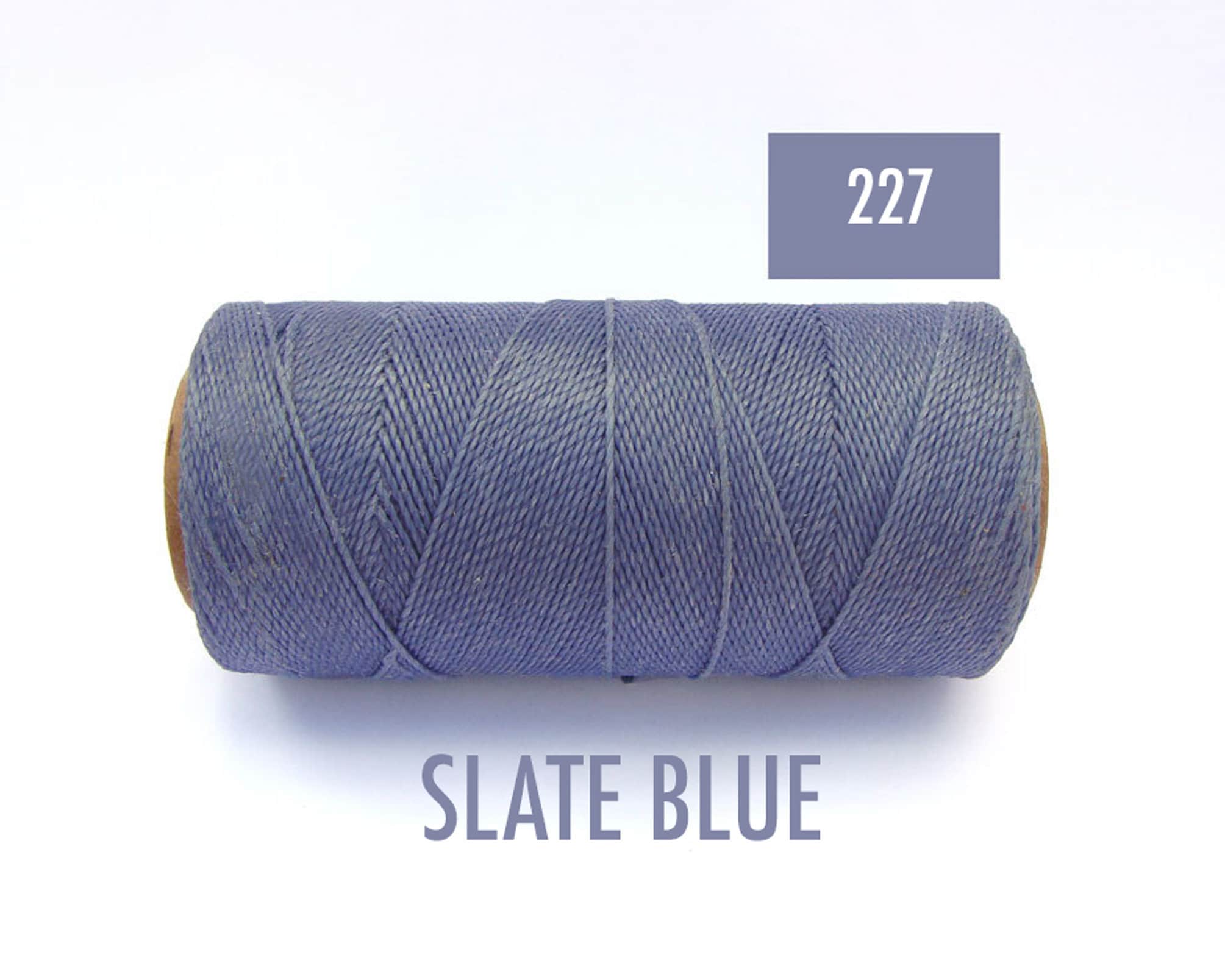 Waxed Polyester Thread 1mm SLATE BLUE 227 Linhasita Macrame | Etsy