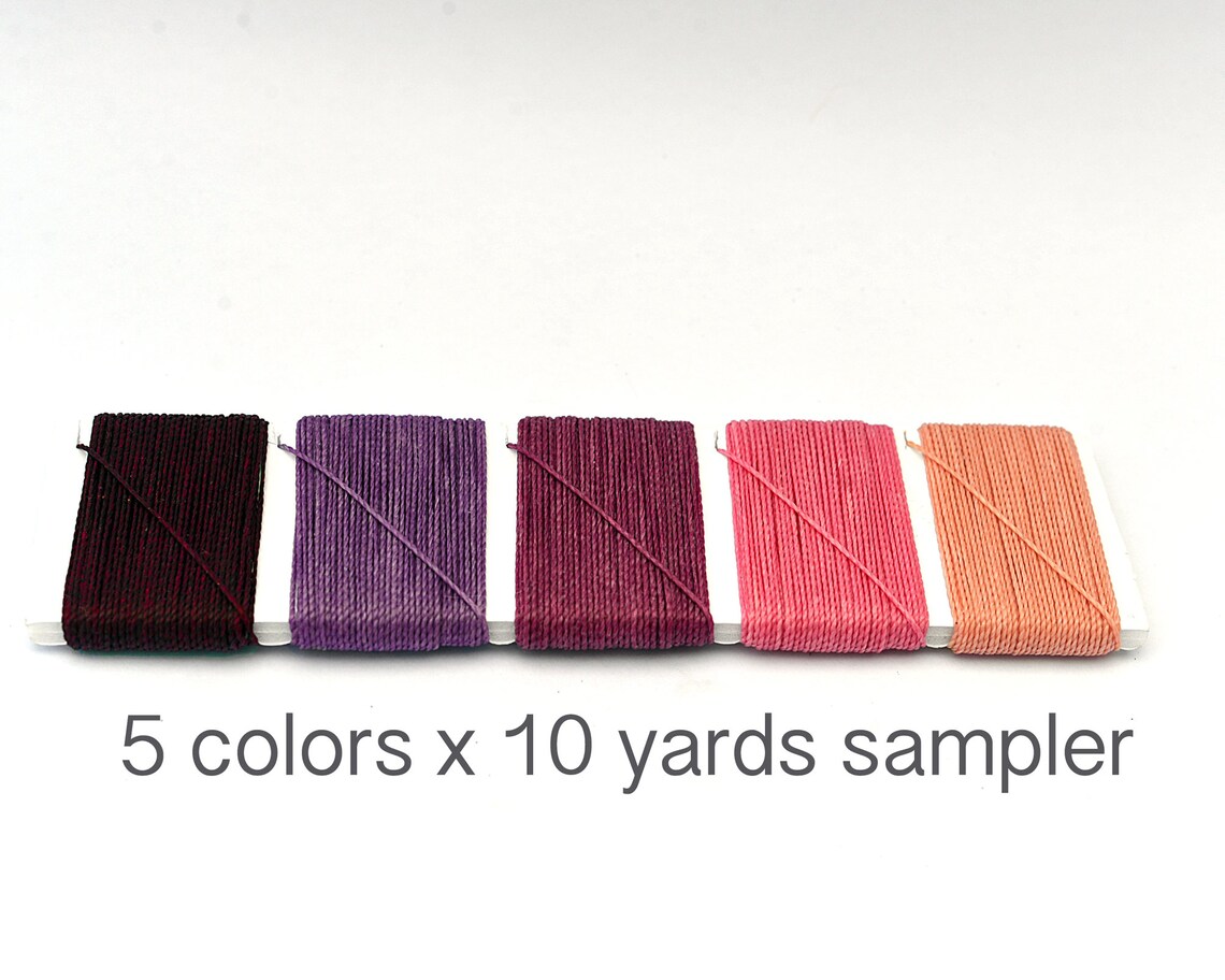 Purple Waxed Cord - Macrame Cord - Waxed Polyester Thread - Set of 5 ...