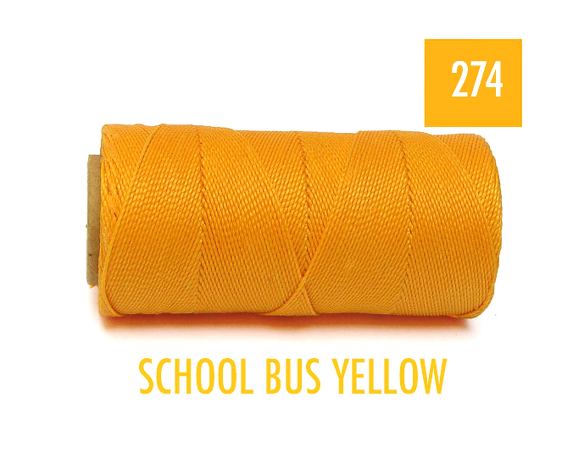 Macrame thread 1mm waxed SCHOOL BUS YELLOW Linhasita 274 | Etsy