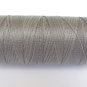 SILVER Nylon Thread - Non-waxed Crochet Thread - 0.9mm - Spool of 300 ...