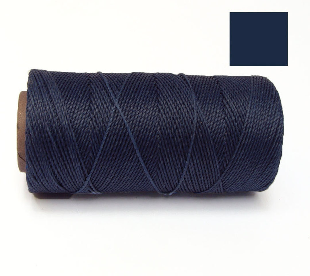 Navy Blue Macrame Cord Waxed Polyester Cord Spool of 188 Yards - Etsy