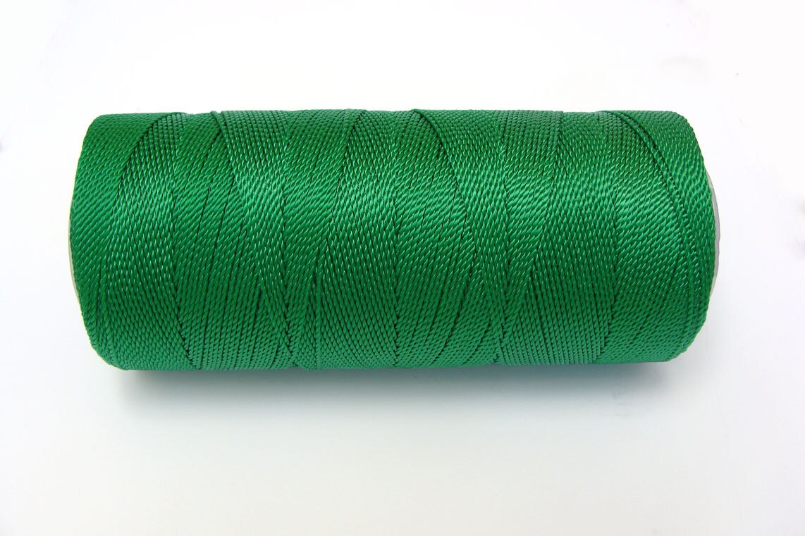 Crochet Thread - #2 - KELLY GREEN - Non-waxed Cord - Macrame String ...