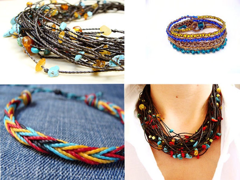 Bracelet Cord 1mm - Waxed Polyester Cord - Macrame Cord - Jewelry Cord ...