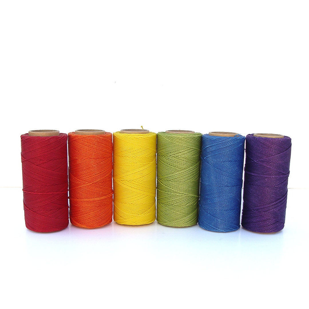 RAINBOW LGBT Multicolor Macrame Cord 6 Color Set 1mm | Linhasita 6 ...