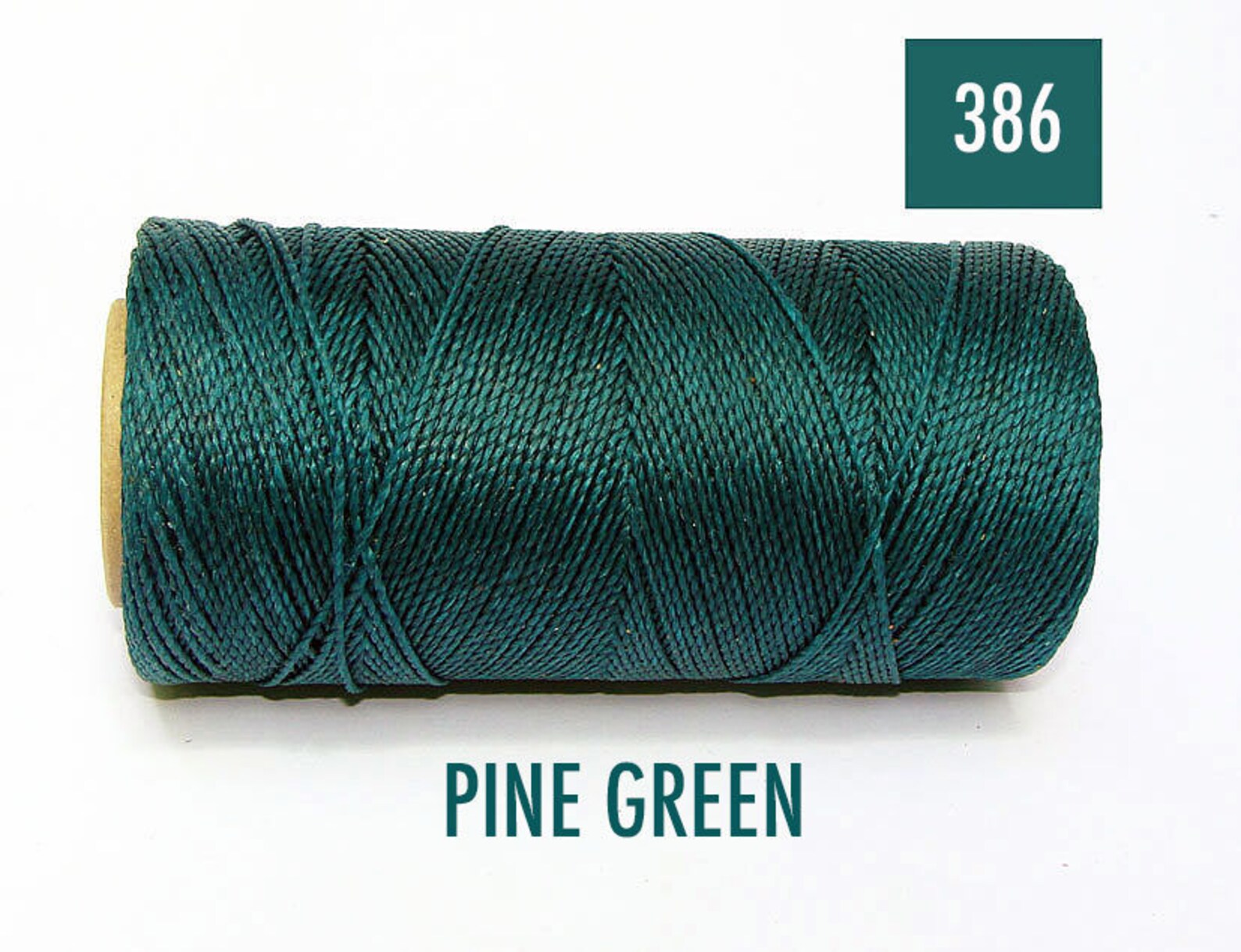 Linhasita Jewelry String PINE GREEN 386 Waxed Polyester | Etsy