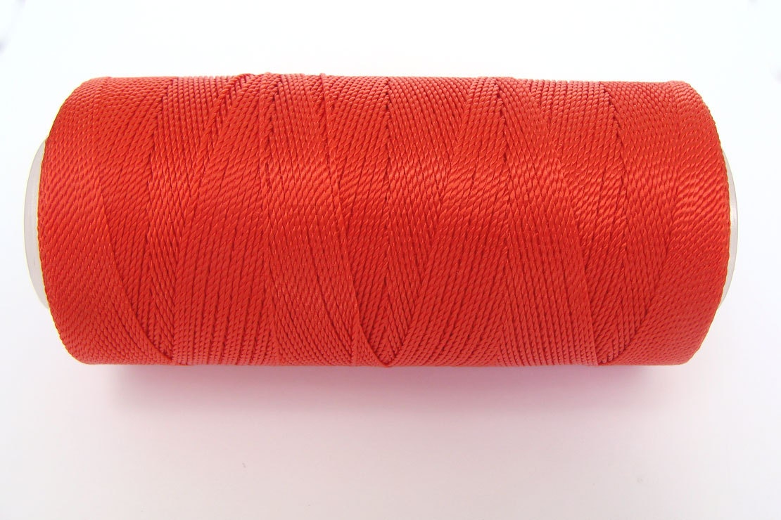 LAVA RED Not Waxed Nylon String for Crochet Macrame Spool of | Etsy