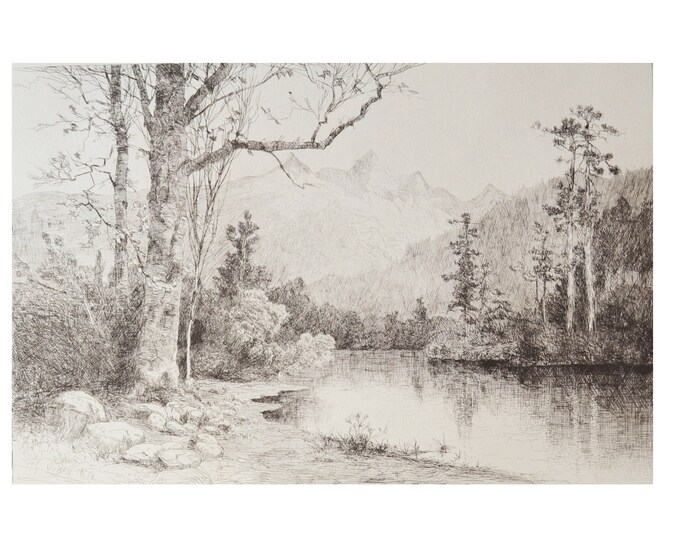 Antique Etching by California Listed Artist Julian Walbridge Rix (1850 ...