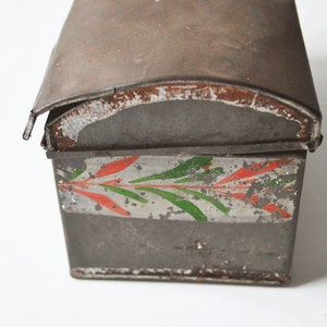 Antique Toleware Tin Dome Box Small Hand Painted Tole Folk Art - Etsy