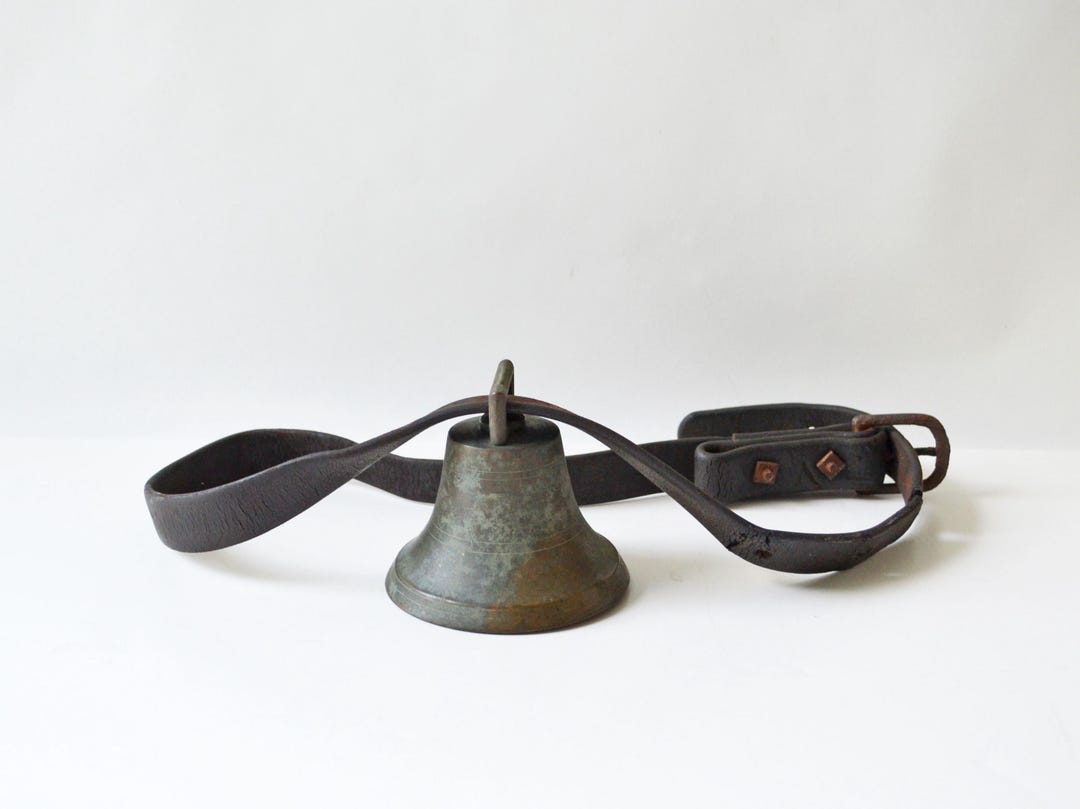 Vintage Bell With Leather Strap Goat Bell Cow Bell Farm Bell - Etsy