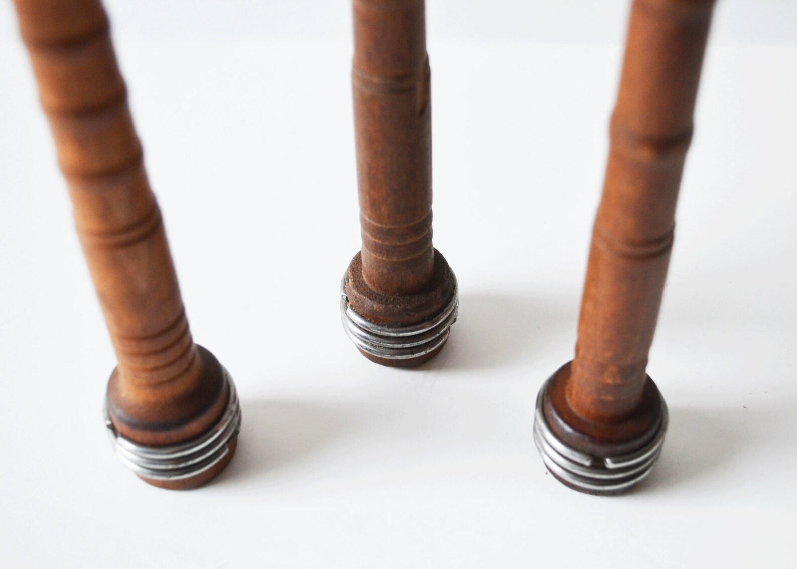 Lot of 3 Antique Wood Bobbin Spindles Spools Textile Mill - Etsy