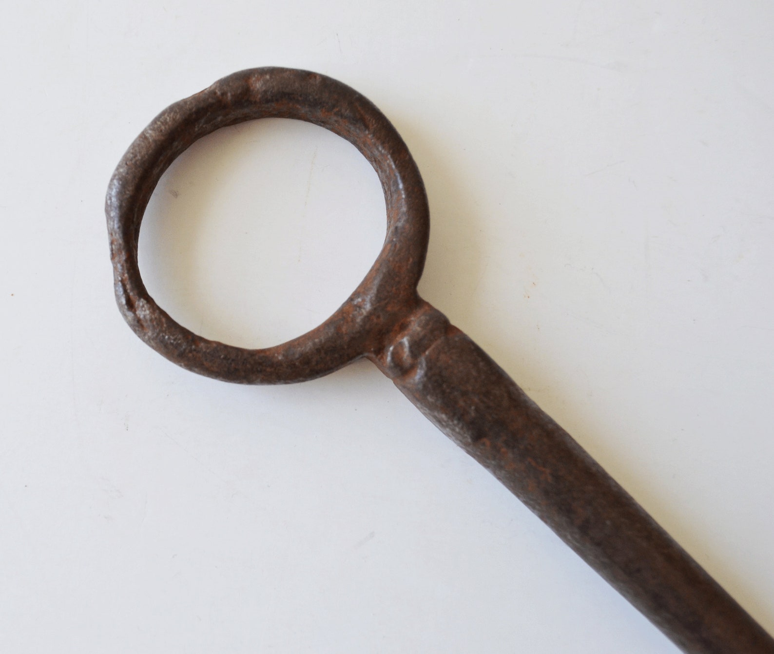 Very Large Antique Skeleton Key Hand Wrought Iron Key Old Metal ...