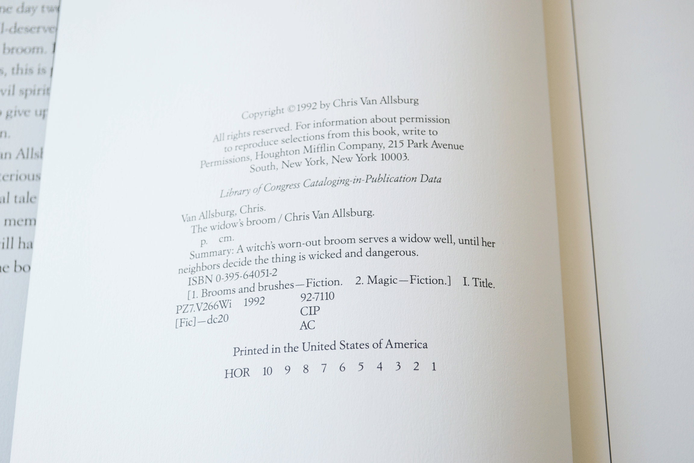 The Widow's Broom Book by Chris Van Allsburg First Edition | Etsy