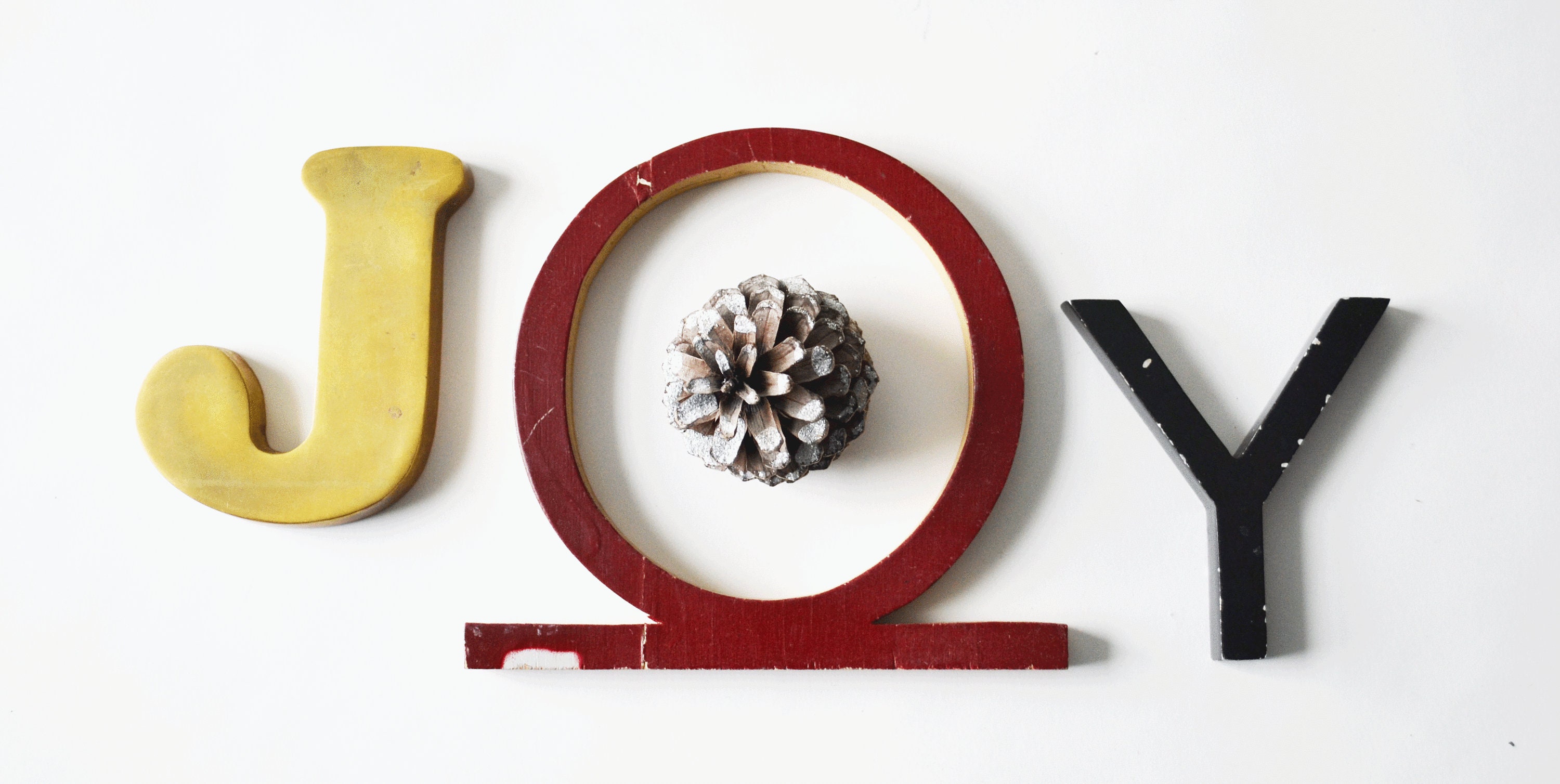 Vintage Letters Spelling JOY 3 Various Letters Sign | Etsy