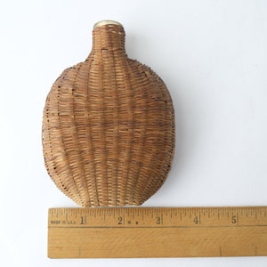 Antique Glass Bottle, Flask Wicker Covered, Civil War Era - Etsy