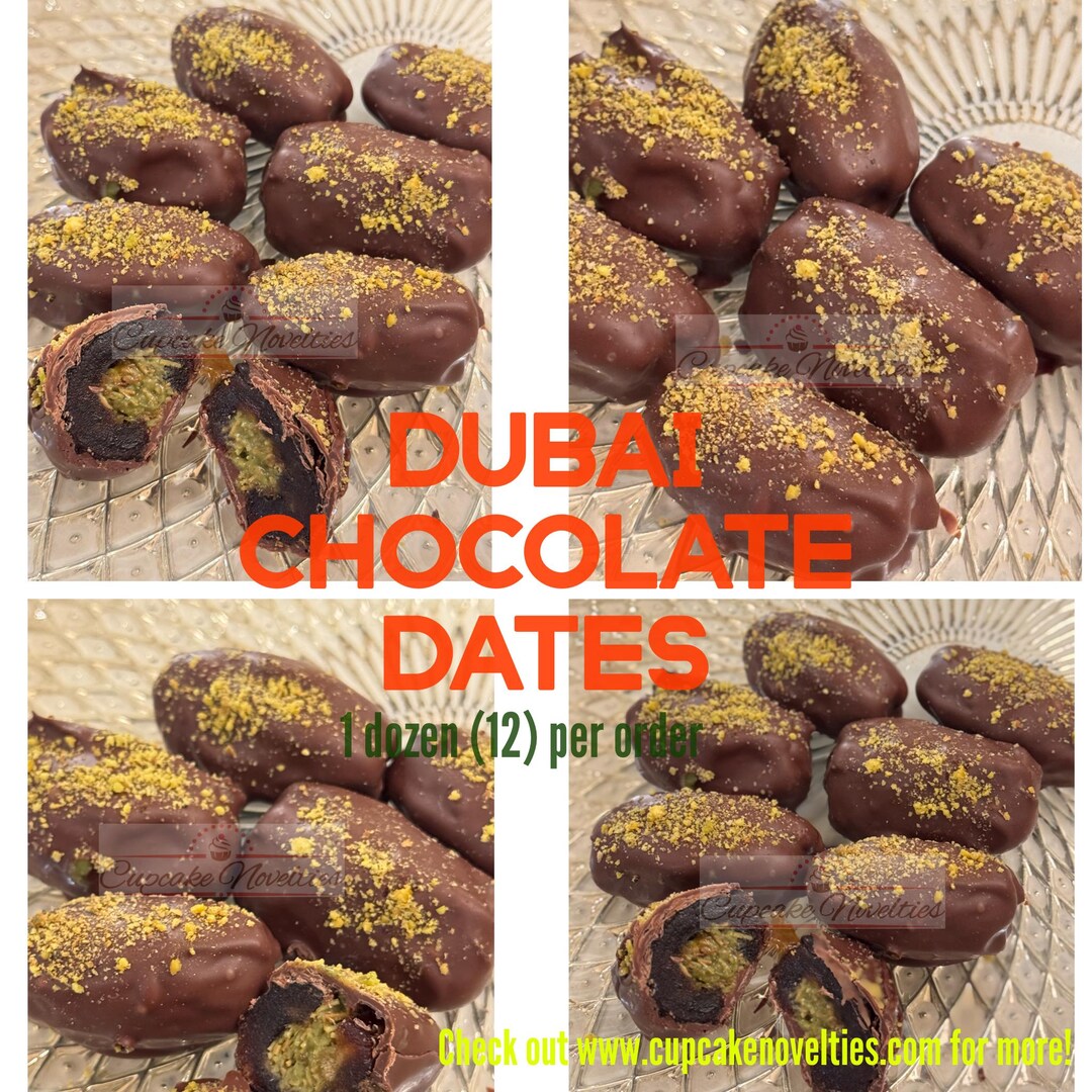 Dubai Chocolate Dates Gourmet Stuffed Dates Pistachio Eid Party Favors ...
