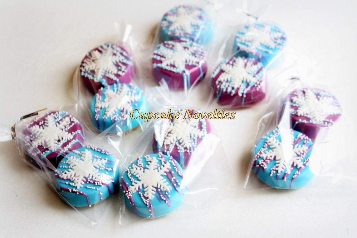 Winter Wonderland Birthday Snowflake Cookies Chocolate Oreos - Etsy